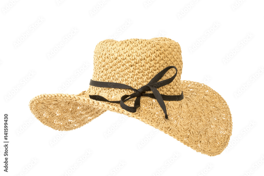 Straw hat isolated on white background Stock Photo | Adobe Stock