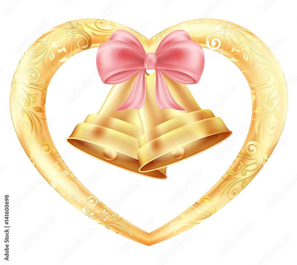 Wedding Bells Background Pink