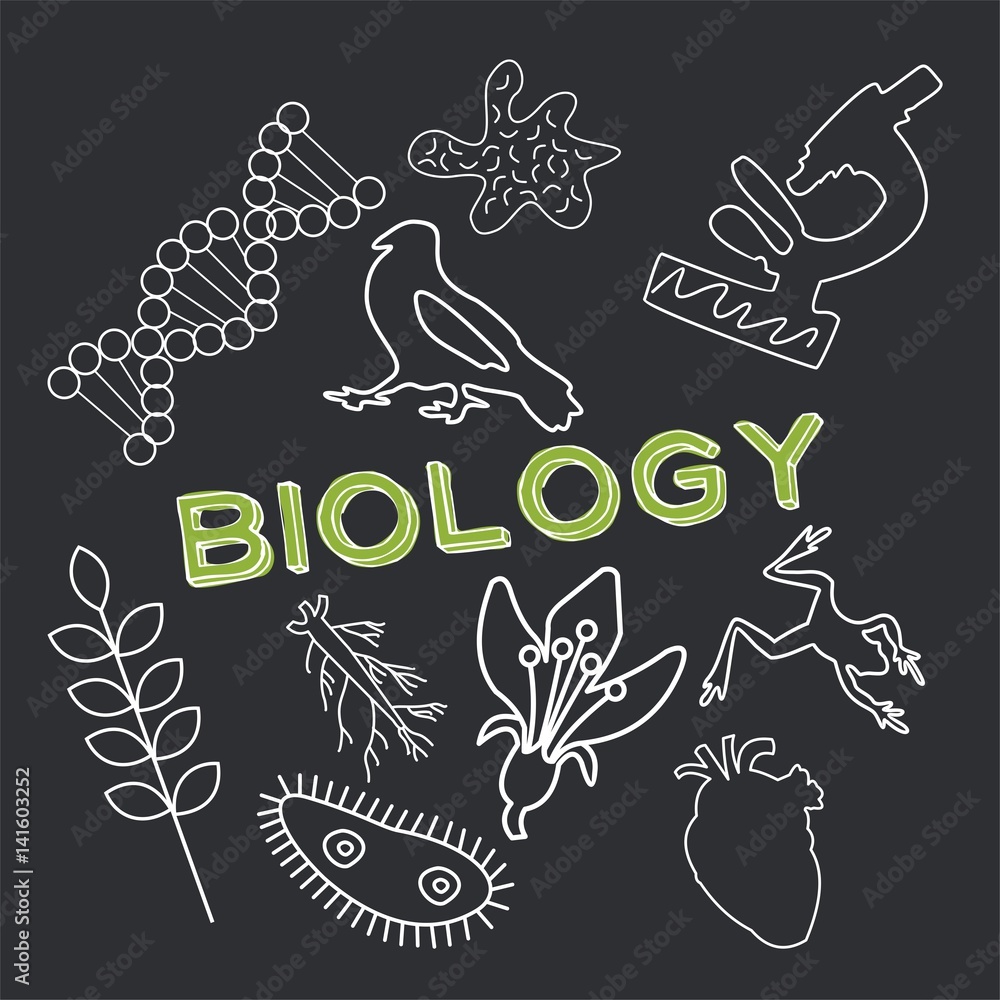 Biology and vector character set. Botany, genetics, anatomy, etc Stock ...