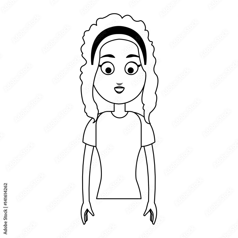 happy woman cartoon icon over white background. vector illustration ... happy woman cartoon icon over white background. vector illustration ...