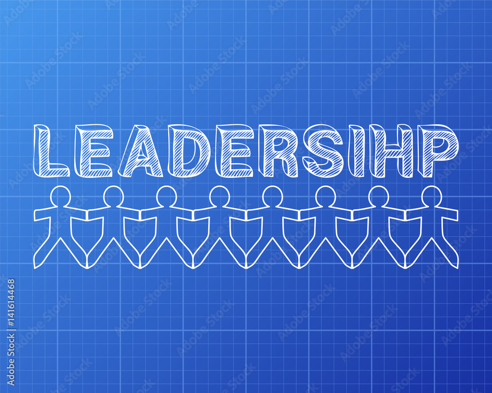 Leadership People Blueprint Stock-Vektorgrafik | Adobe Stock