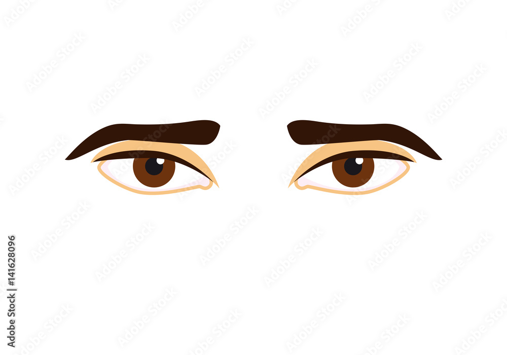 Man eyes vector. Beautiful eyes on a white background Stock Vector ...