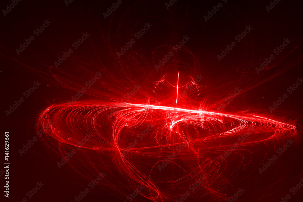 red glow wave. lighting effect abstract background for your business ...