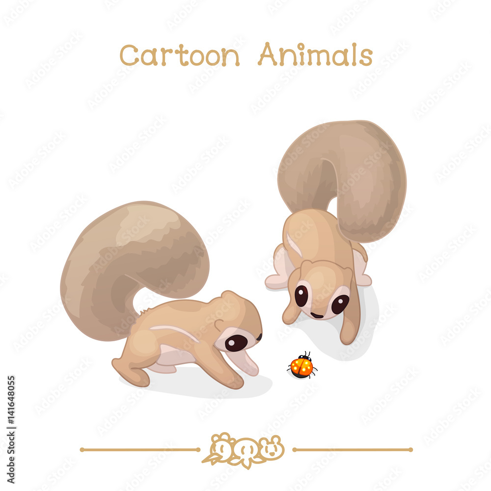 Toons series cartoon animals: african ground squirrels (xerus) Stock ...
