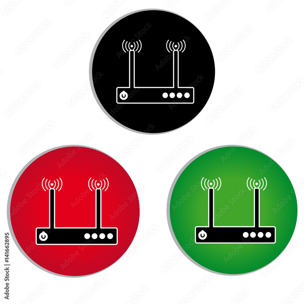 Wireless router line icon for infographics on white background Stock ...