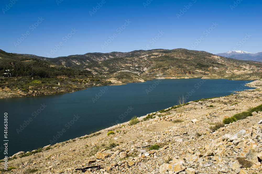 embalse de beninar en almeria Stock Photo | Adobe Stock
