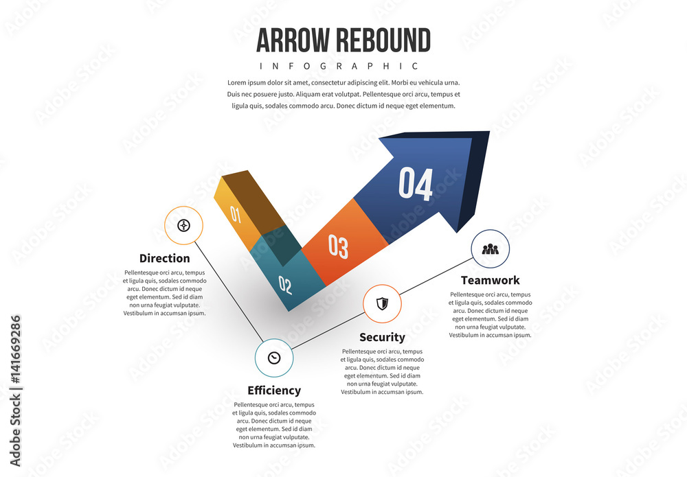 3D Up Arrow Infographic Stock Template | Adobe Stock