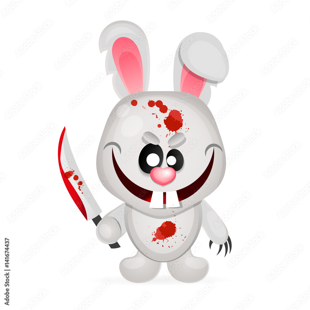 Mad bunny Halloween Stock Vector | Adobe Stock