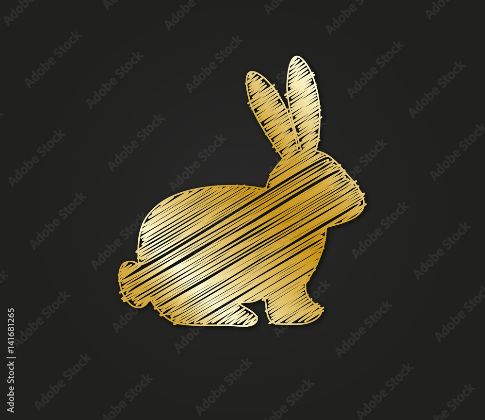Hase gold design Stock Vector | Adobe Stock