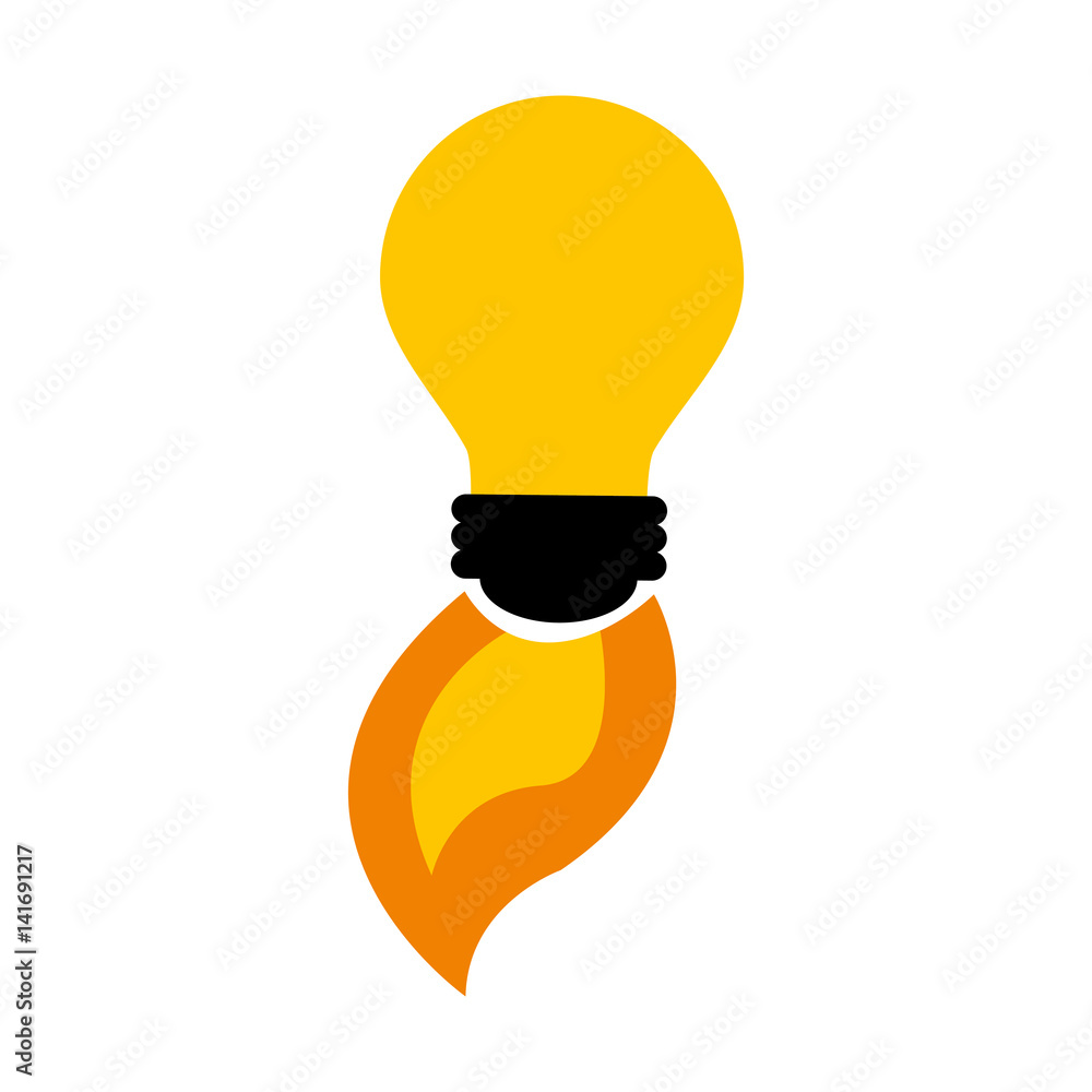 bulb light start up isolated icon vector illustration design Stock ...