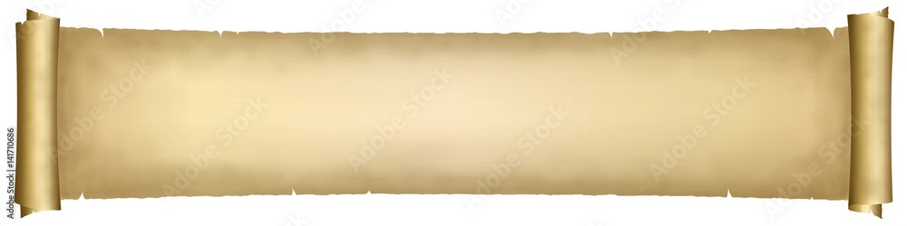Bannière. Parchemin sur fond blanc #3 Stock Illustration | Adobe Stock