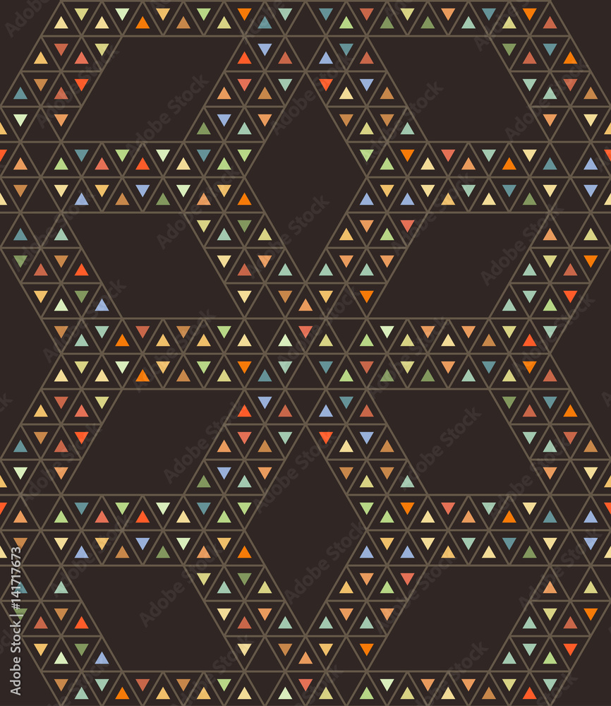 Seamless geometric triangle pattern. Stock Vector | Adobe Stock
