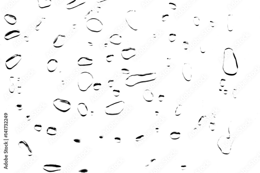 abstract water drops on a white background Stock Photo | Adobe Stock