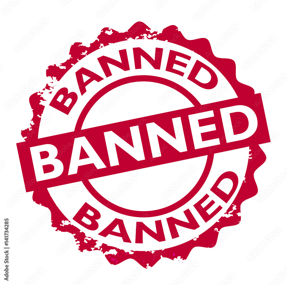 Banned stamp sign seal logo Stock Vector | Adobe Stock