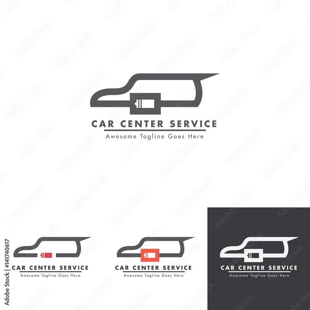 Car Battery service logo with simple line art design Stock Vector ...