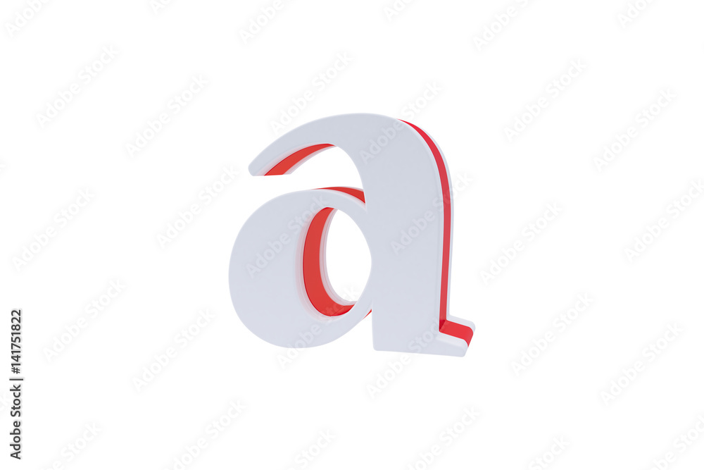 Alphabet letters, isolated on white background. Alphabet letter A made ...