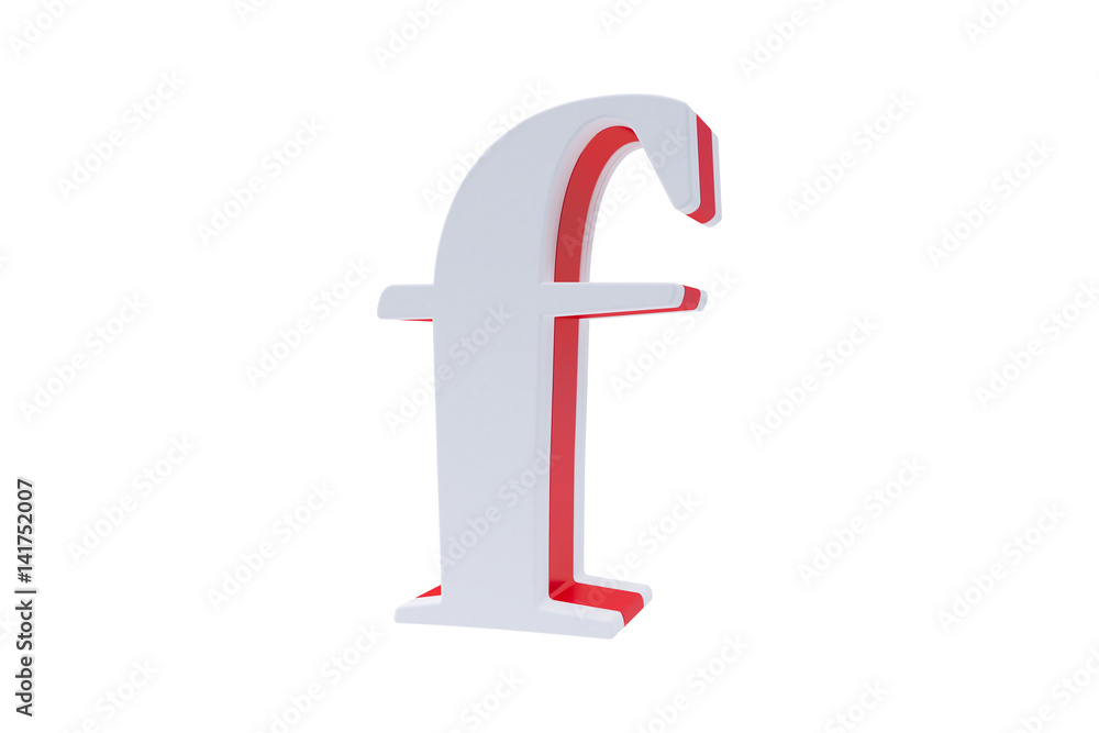 Alphabet letters, isolated on white background. Alphabet letter F made ...