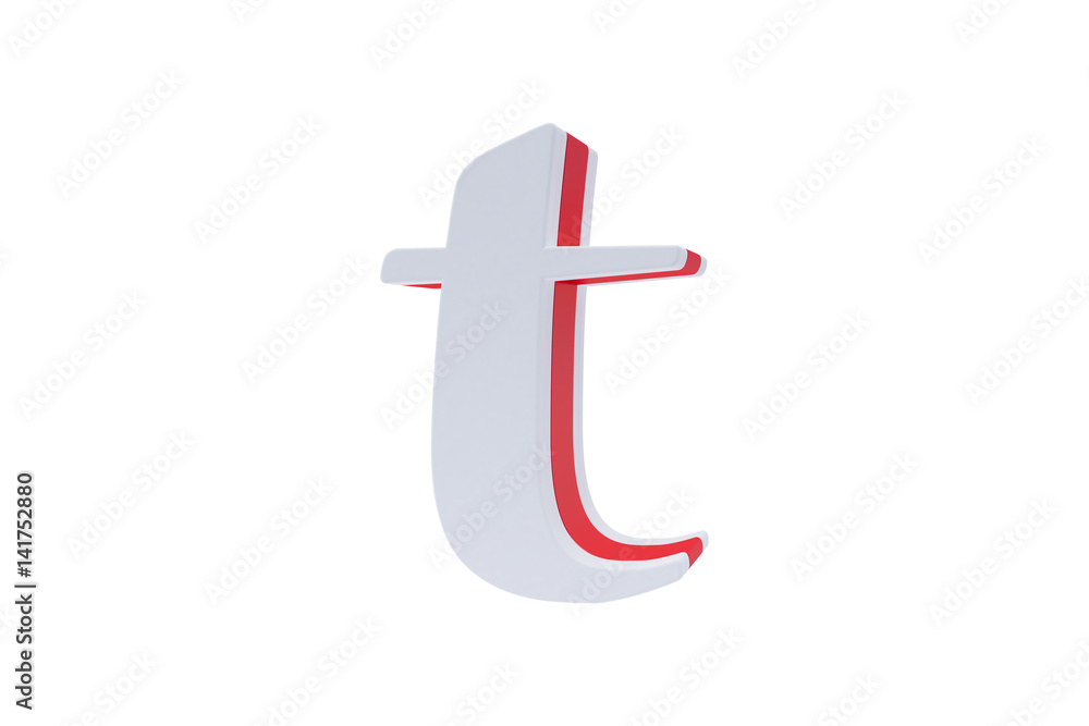 Alphabet letters, isolated on white background. Alphabet letter T made ...