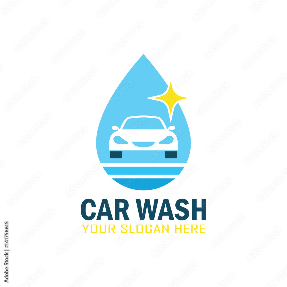 car wash service logo with text space for your slogan, vector ...
