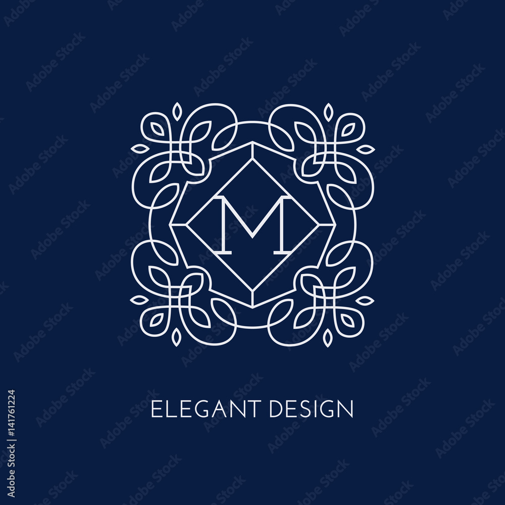 Monogram design template Stock Vector | Adobe Stock