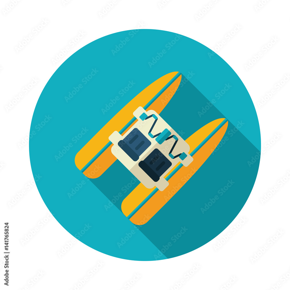 Pedalo boat beach icon. Summer. Vacation Stock Vector | Adobe Stock