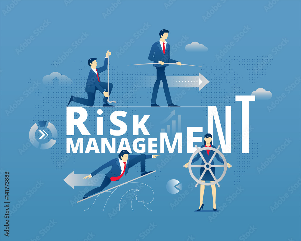 Risk management typographic poster Stock Vector | Adobe Stock