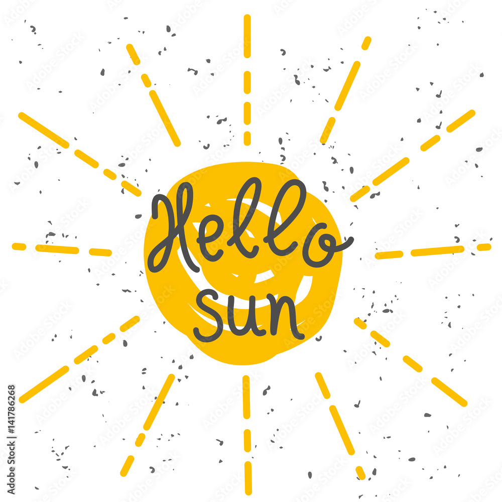 Hello sun vector de Stock | Adobe Stock
