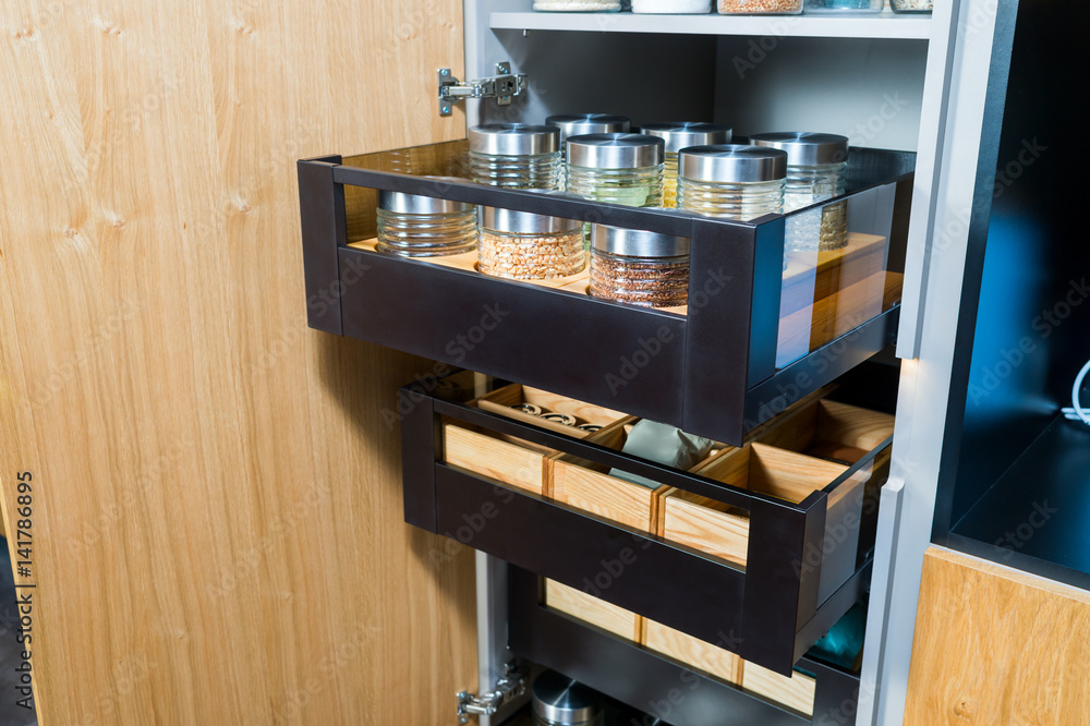 Kitchen cupboard for food storage Stock Photo | Adobe Stock