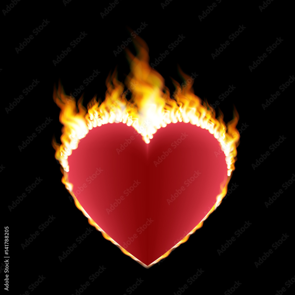 Red Fire Heart