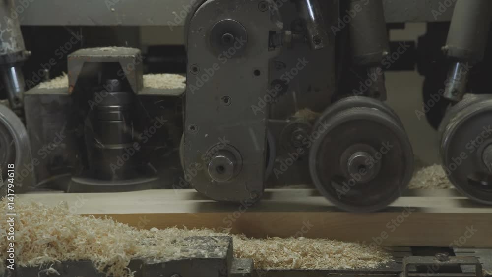 The production line for wood. Woodworking industry: machinery and ...