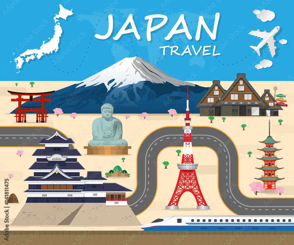 japan travel background Landmark Global Travel And Journey Infographic ...