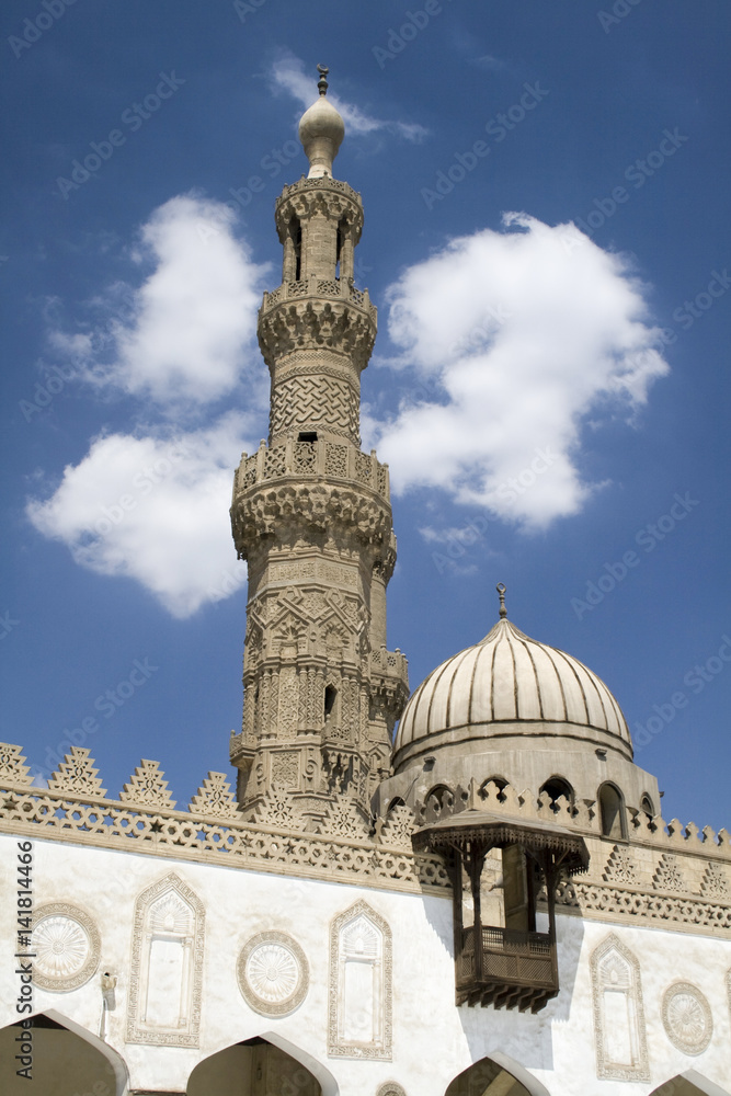 Mosquée al Azhar / Université al Azhar/ Site classé UNESCO Stock Photo ...