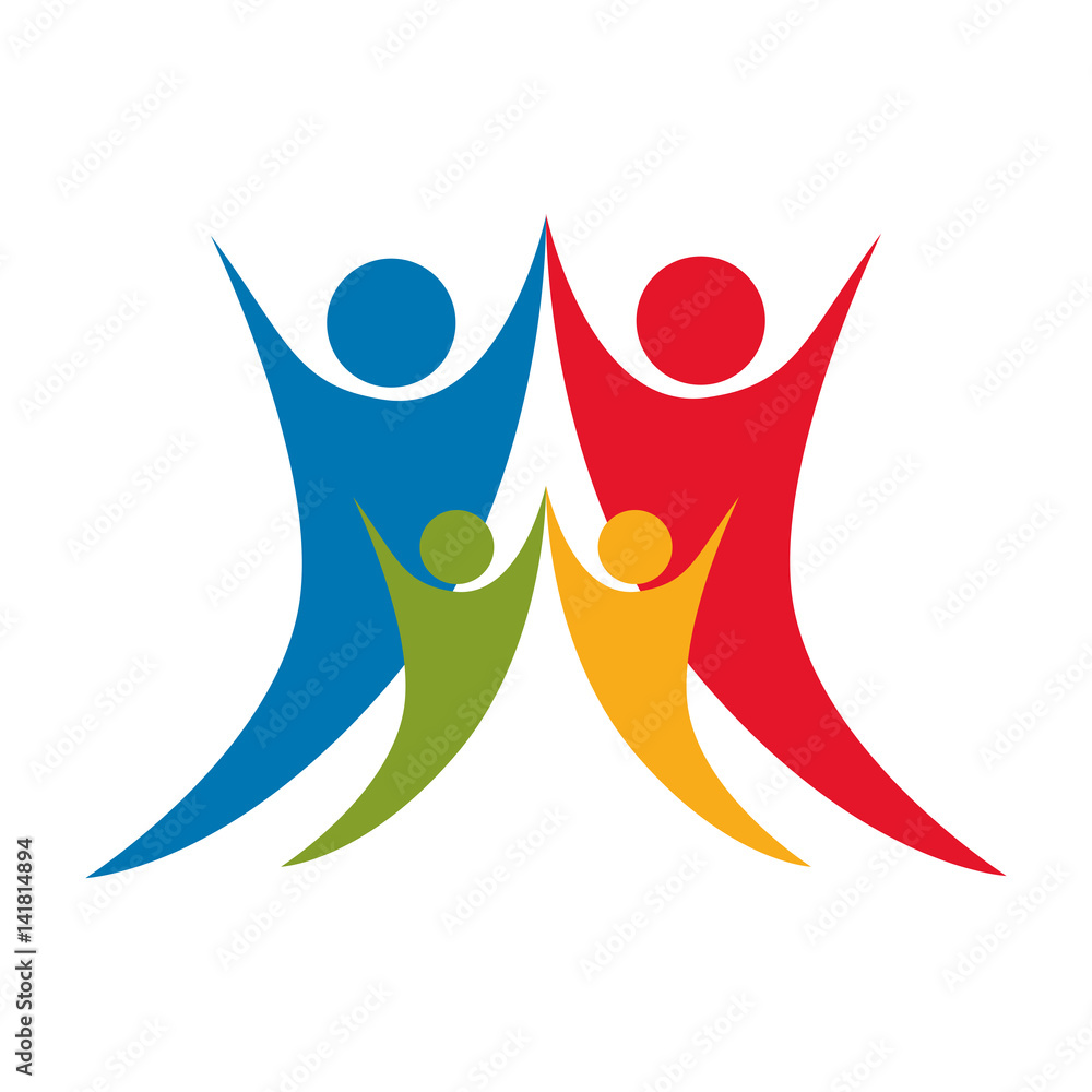 happy people together icon, vector illustration design Stock Vector ...