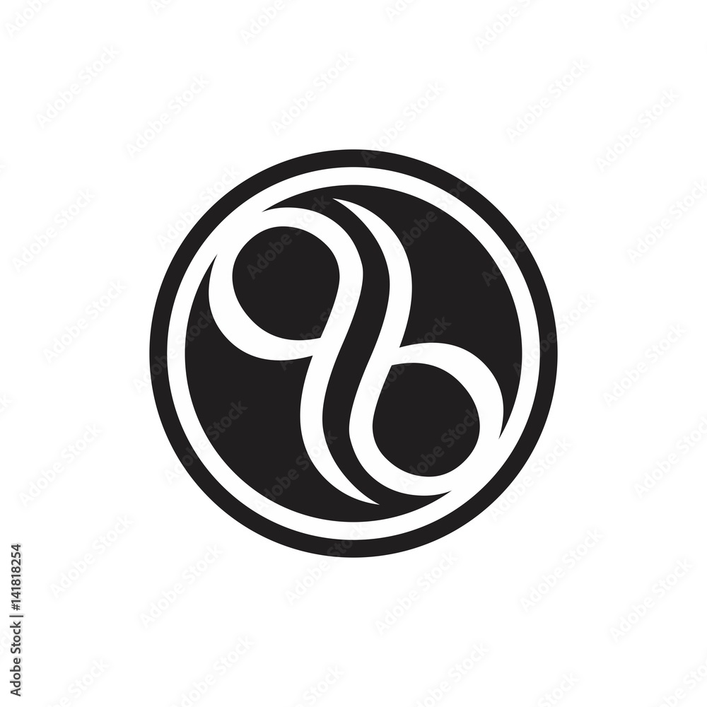 qb logo in circle Stock Vector | Adobe Stock