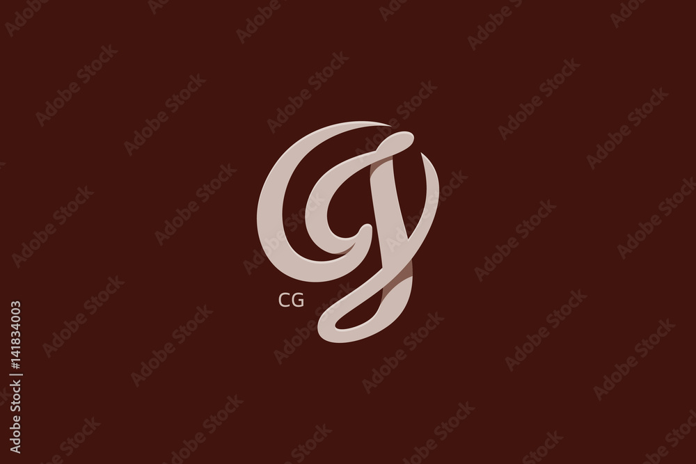 Letter C and G Monogram Logo Design Vector Stock Vector | Adobe Stock
