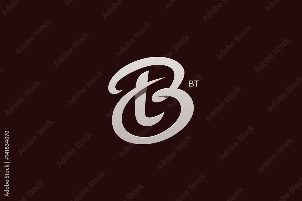 Letter B and T Monogram Logo Design Vector Stock Vector | Adobe Stock