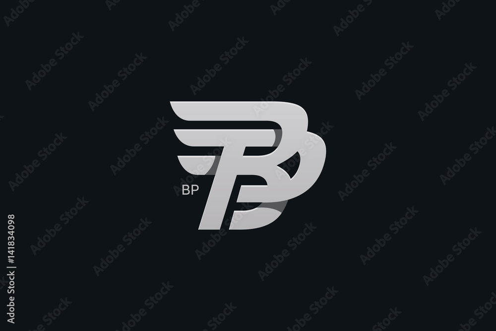 Letter B and P Monogram Logo Design Vector Stock Vector | Adobe Stock