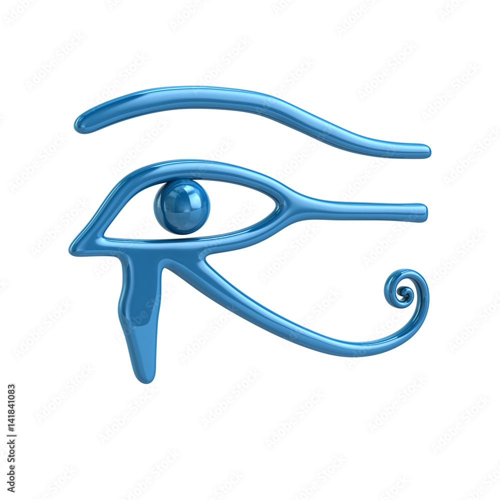 Blue Eye of Horus symbol Stock Illustration | Adobe Stock