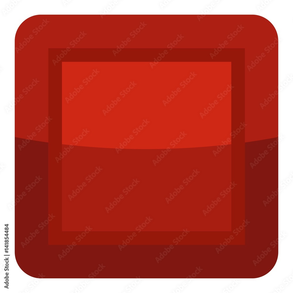 Red button icon, cartoon style Stock Vector | Adobe Stock