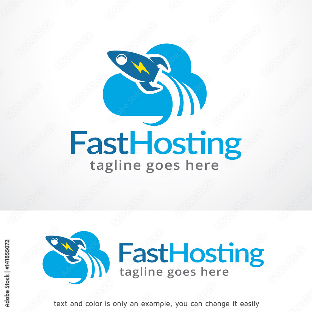 Fast Hosting Logo Template Design Vector, Emblem, Design Concept ...