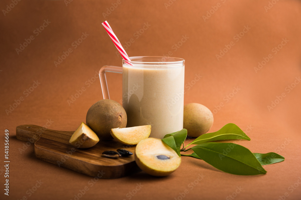tasty and healthy Chikoo or chiku Milkshake Recipe (Sapota Milkshake ...