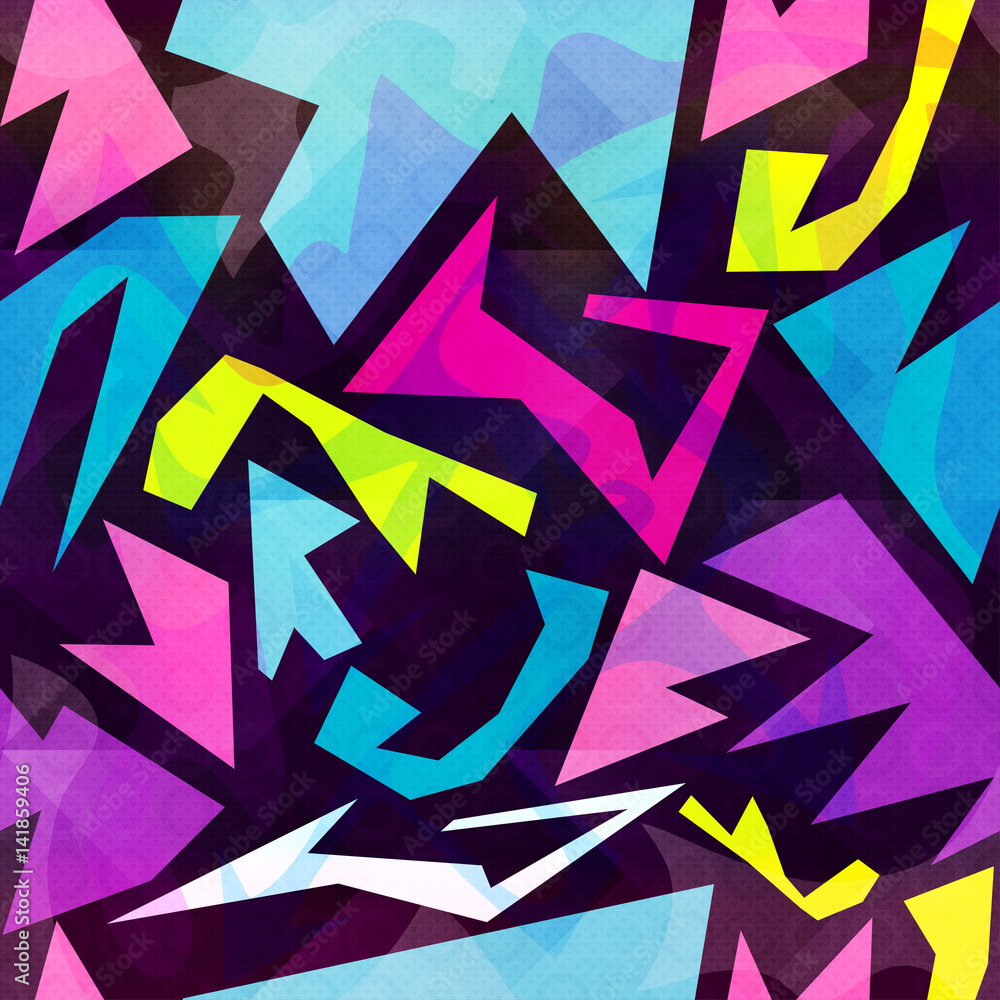 Graffiti Background Seamless texture Stock Vector | Adobe Stock