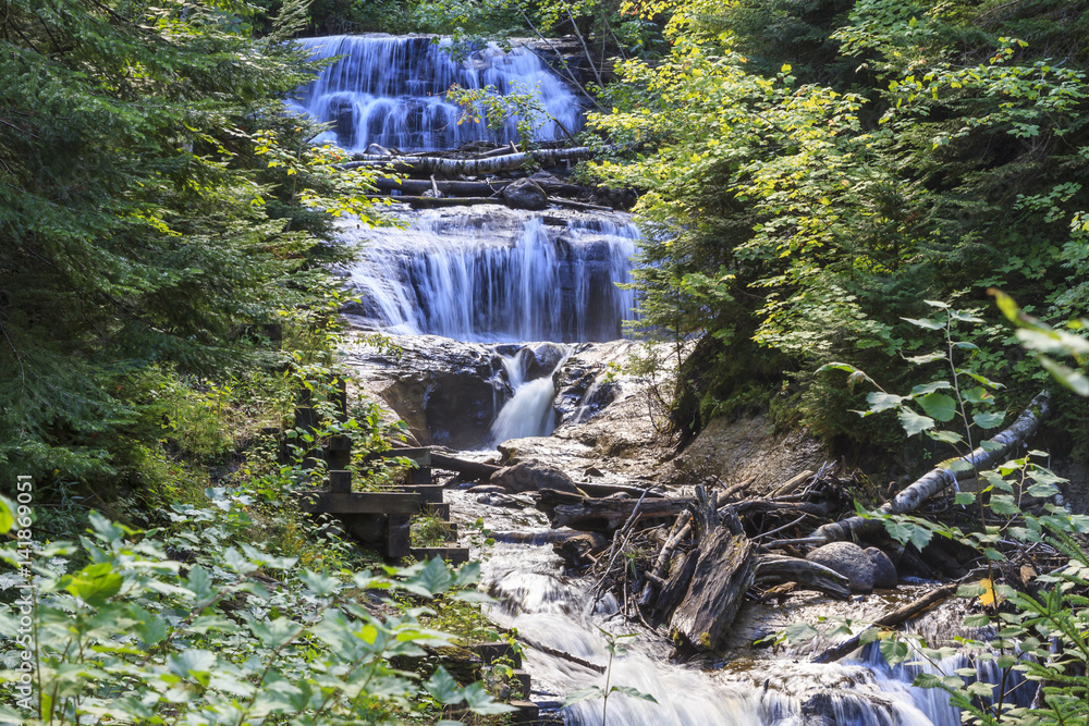 Sable Falls in Pictured Rocks National Lakeshore, Michigan, USA Stock ...