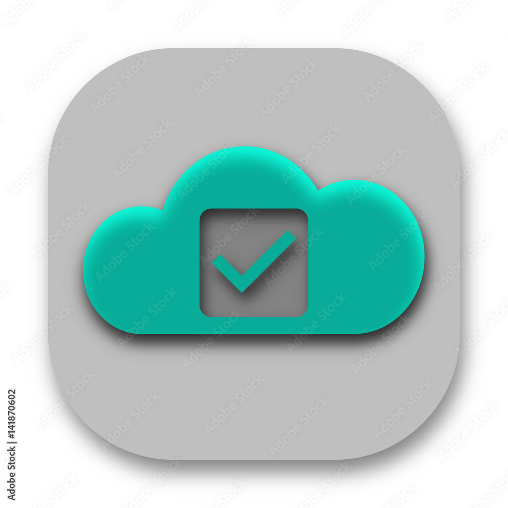Green Check Mark Cloud Business Logo Design Stock Vector | Adobe Stock