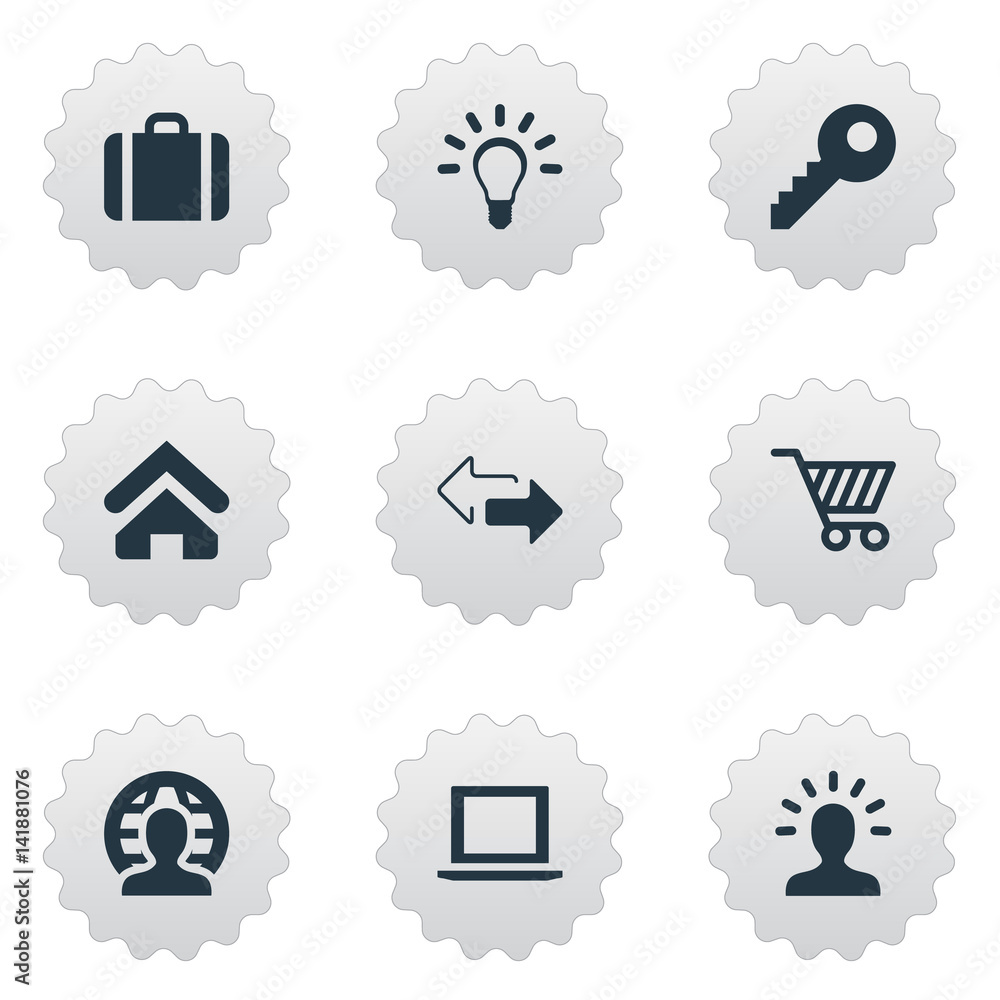 Vector Illustration Set Of Simple Commerce Icons Elements User Bulb Vector Illustration Set Of Simple Commerce Icons Elements User Bulb