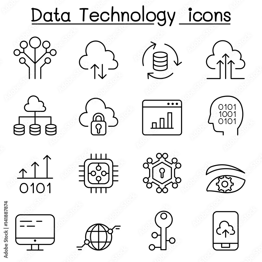Data Technology, Database, Cloud Computing, Server, Computer network ...