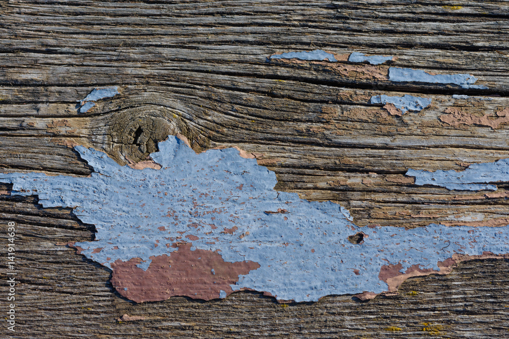 Old chipped paint on cracked wood plank Stock-Foto | Adobe Stock