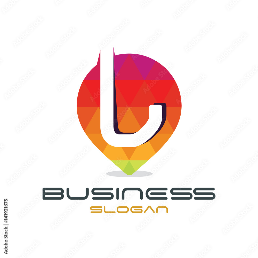 Letter 'l' Point Logo Stock Vector | Adobe Stock