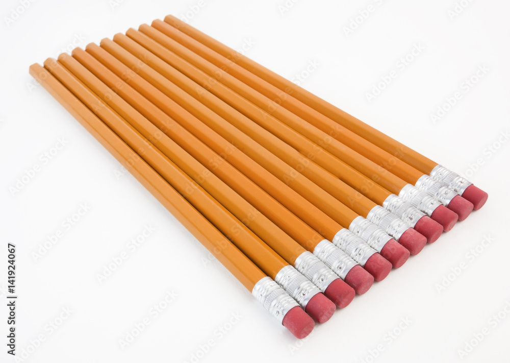 New unsharpened number 2 pencils. isolated. Stock Photo | Adobe Stock