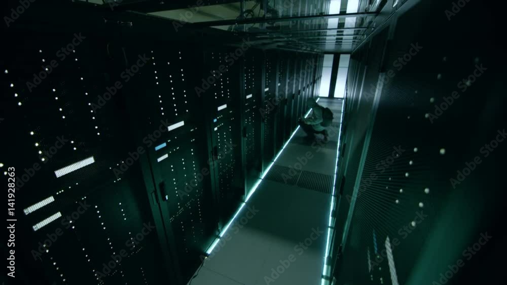 Security Camera Footage of Hacker in a Hoodie Inflitrating Data Center ...